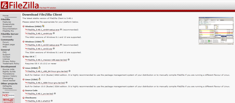 FileZilla（ファイルジラ）のダウンロードとインストール | Windows10 | tabalog
